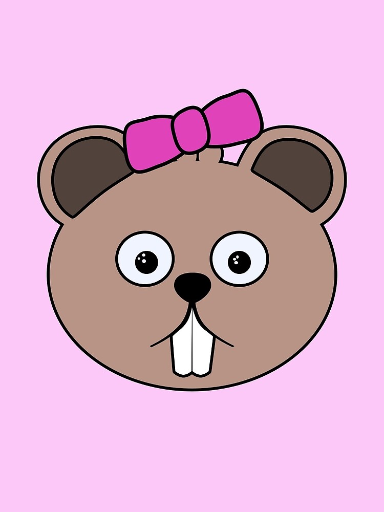 "Cartoon Girl Beaver Face" Framed Art Print for Sale by mdkgraphics ...