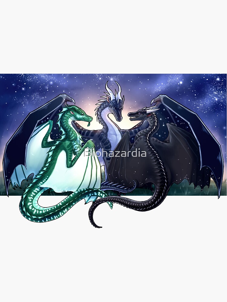 "Wings of Fire - Legends - Fathom, Darkstalker, Clearsight" Sticker for ...