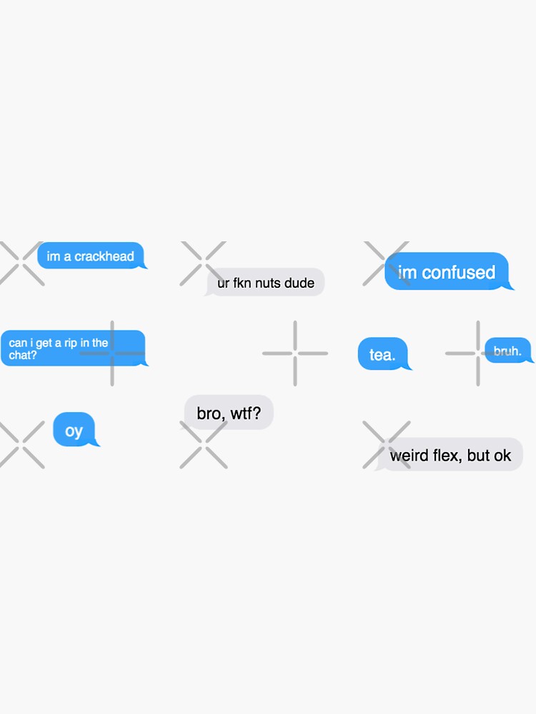 "Text Message sticker pack" Sticker for Sale by mhj5503 | Redbubble