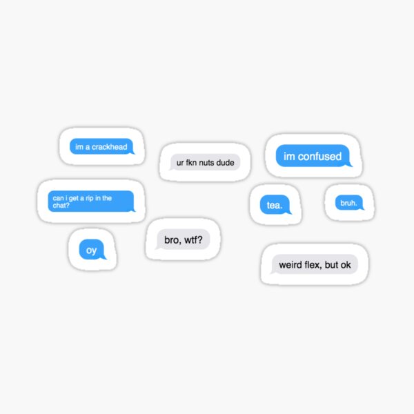 "Text Message sticker pack" Sticker for Sale by mhj5503 | Redbubble