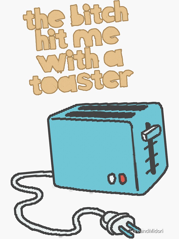 "With a Toaster! Scrooged-inspired" Sticker for Sale by ToruandMidori ...