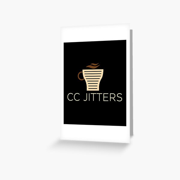 "CC Jitters fictional logo" Greeting Card by landobry | Redbubble