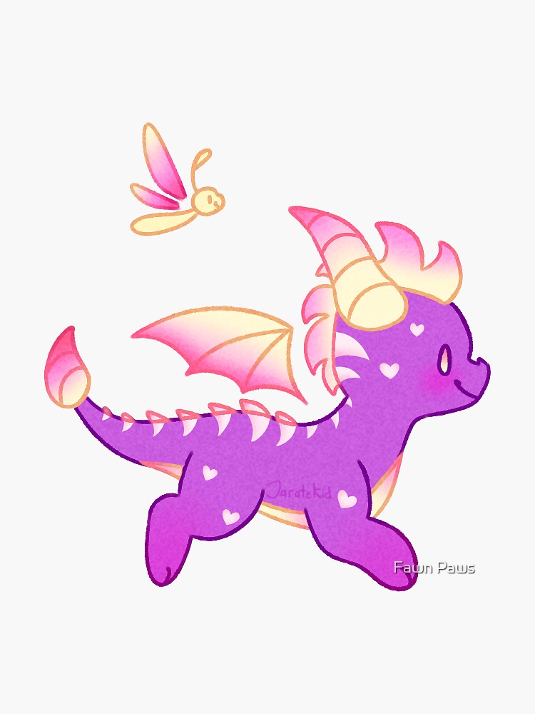 "Spyro Sticker (fairy kissed)" Sticker for Sale by JarateKid | Redbubble