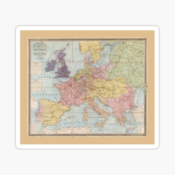 "Map of Europe (1864)" Sticker by allhistory | Redbubble