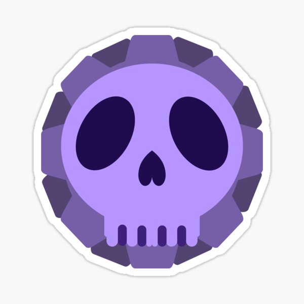 "Purple Skull" Sticker for Sale by Abacus Kin | Redbubble