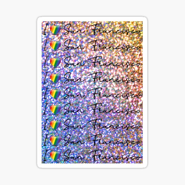 "I love San Francisco" Sticker by theotherboy | Redbubble