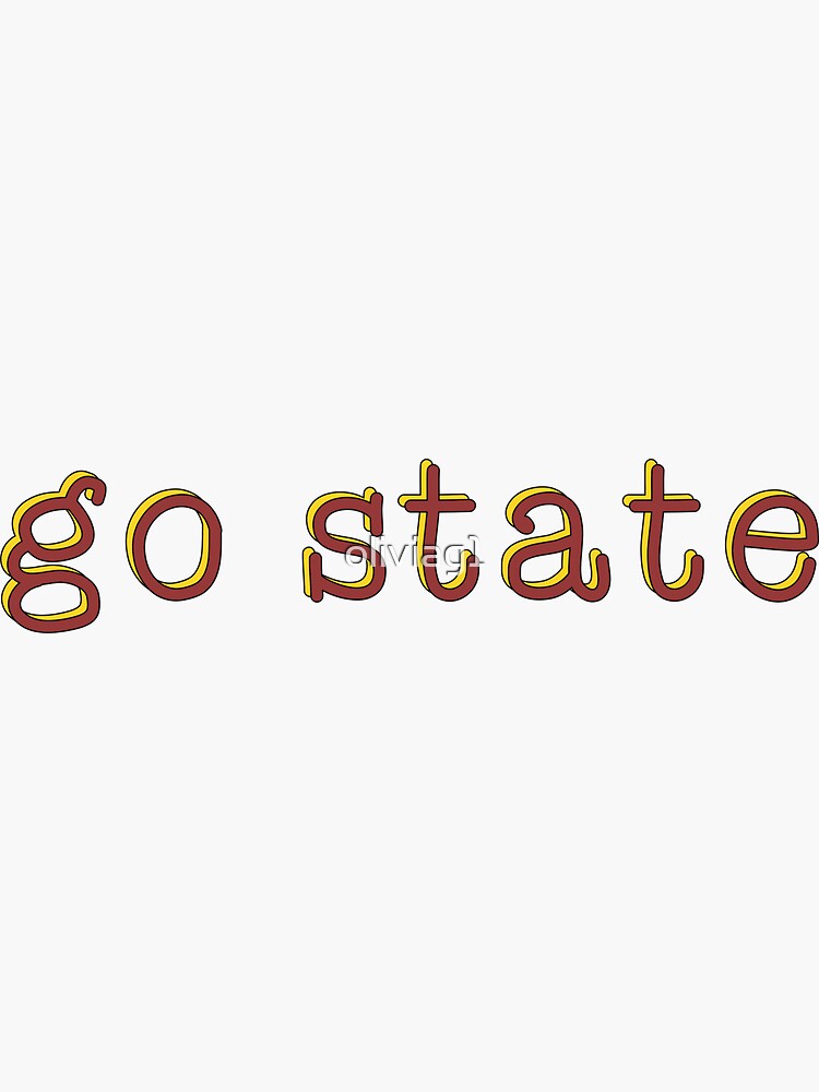 "Go State Sticker" Sticker for Sale by oliviag1 | Redbubble