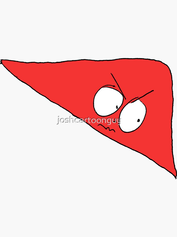 "Mad Triangle" Sticker for Sale by joshcartoonguy | Redbubble
