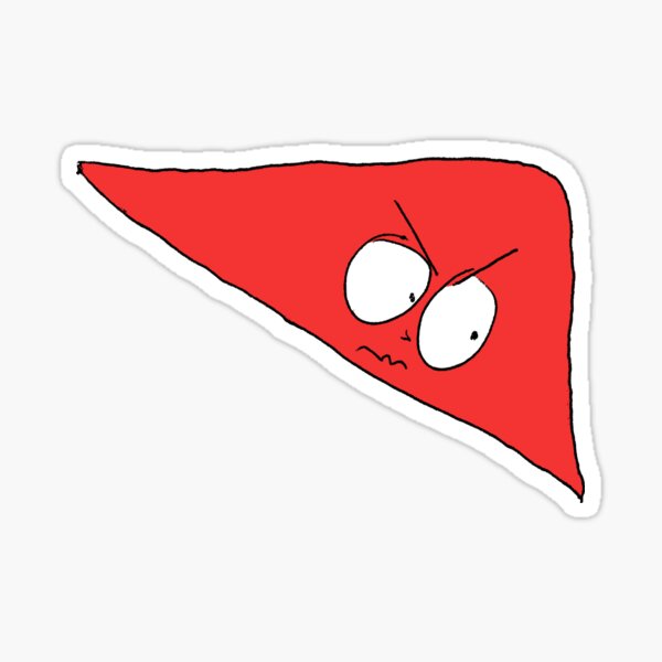"Mad Triangle" Sticker for Sale by joshcartoonguy | Redbubble
