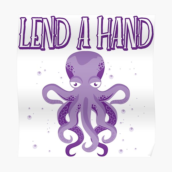 "Lend a Hand Design" Poster for Sale by CBub810 | Redbubble