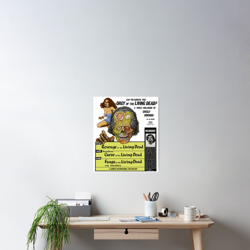 "Orgy of the Living Dead Drive-In Triple Bill!" Poster for Sale by ...