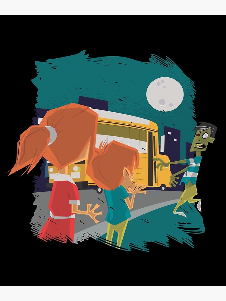 "Zombie attacks school bus" Poster for Sale by rueckema | Redbubble