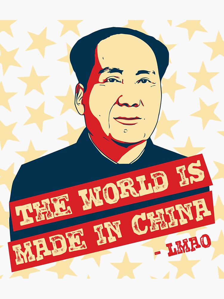 "China Mao Lmao" Sticker for Sale by bibinik | Redbubble