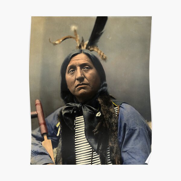 "Left Hand Bear Chief Oglaha Sioux Indian" Poster by ArgosDesigns ...
