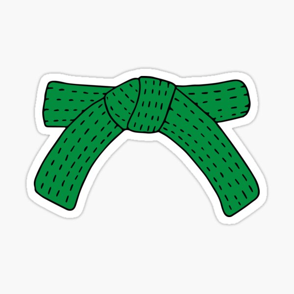 "Martial Arts Green Belt Sticker" Sticker for Sale by Polishthestone ...