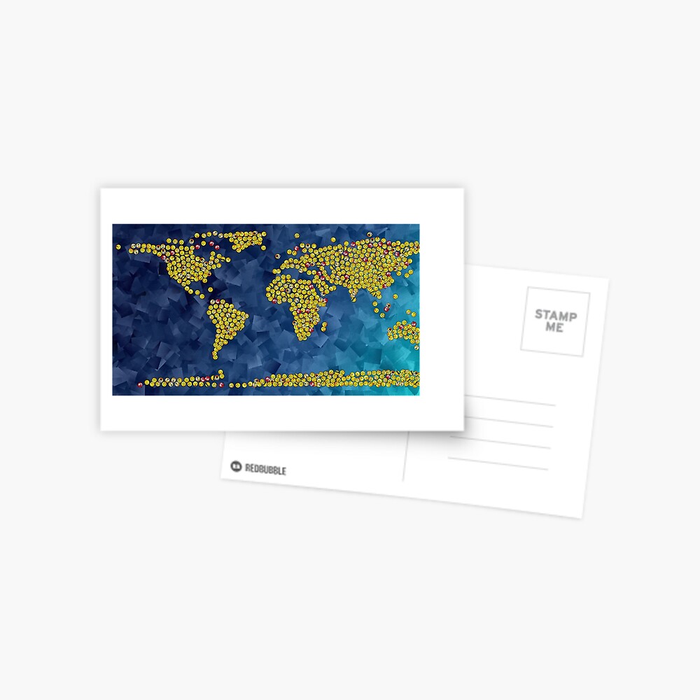 "The Emoji World Map" Postcard for Sale by FantasySkyArt | Redbubble