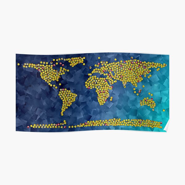 "The Emoji World Map" Poster by FantasySkyArt | Redbubble