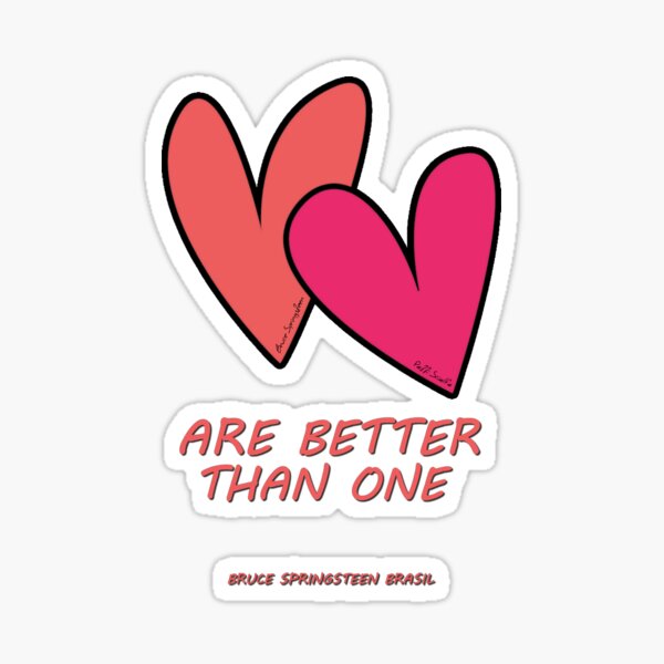 "TWO HEARTS" Sticker by brucebrasil | Redbubble