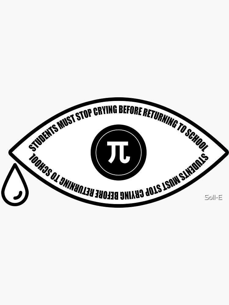 "Stop crying" Sticker for Sale by Soll-E | Redbubble