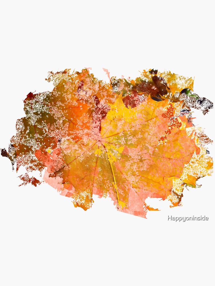 "Autumn leaves, golds, burnt orange, russet, yellow" Sticker by ...