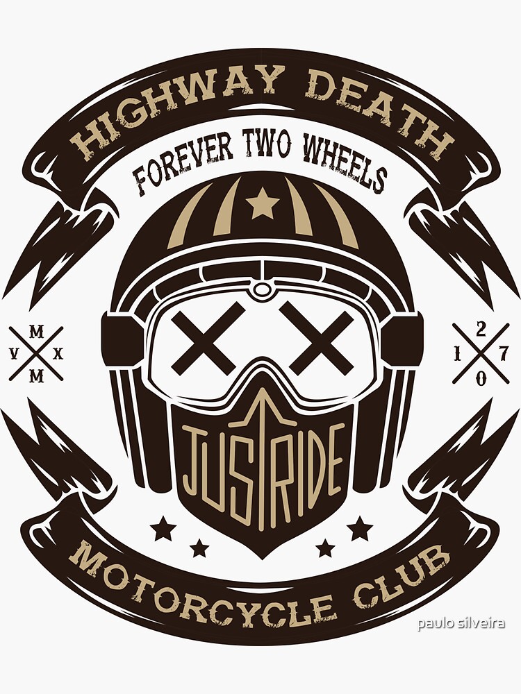"Motorcycle Club race helmet" Sticker by hypnotzd | Redbubble