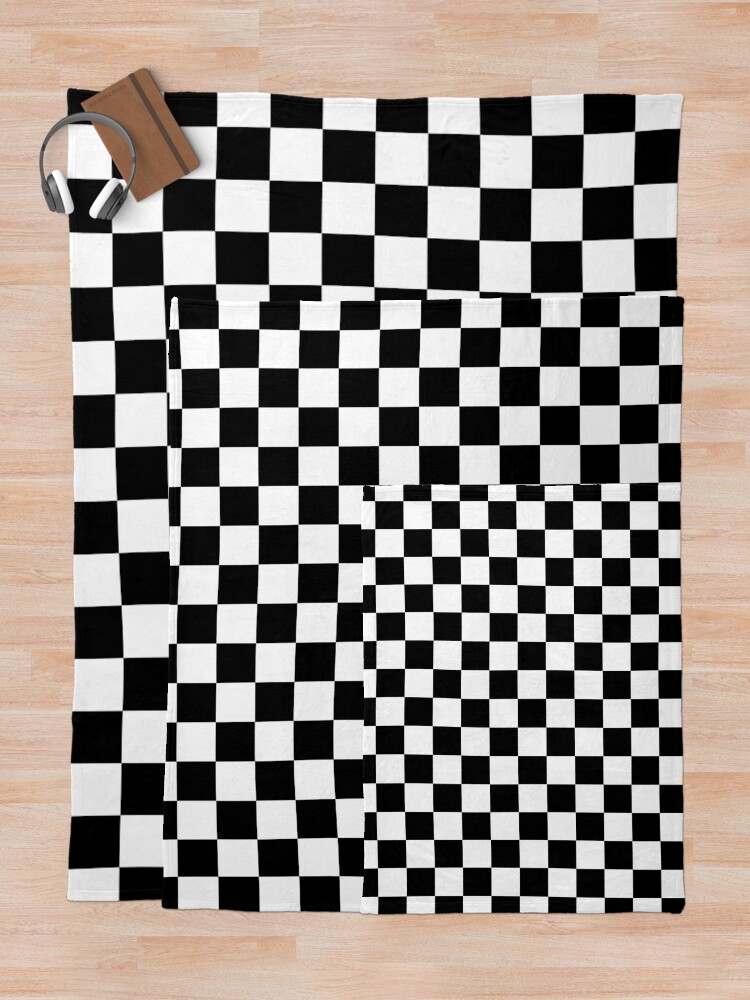 "Black and white checkered" Throw Blanket for Sale by Gatae | Redbubble