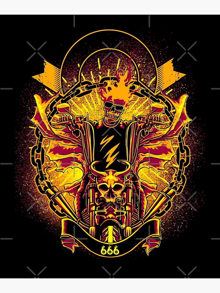 "Death Rider Motorcycle Bike Ride Rock Riders" Canvas Print by Loredan ...