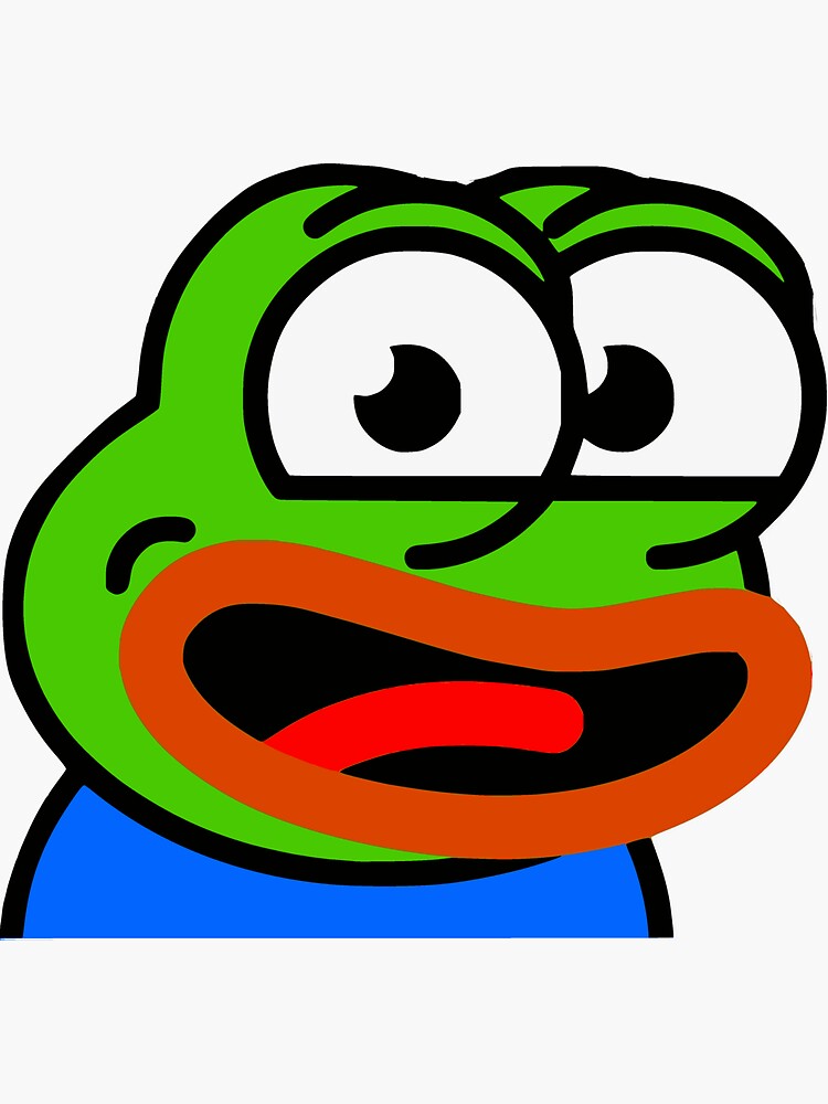"Smiling Pepe the Frog Clipart" Sticker for Sale by MemerManu | Redbubble