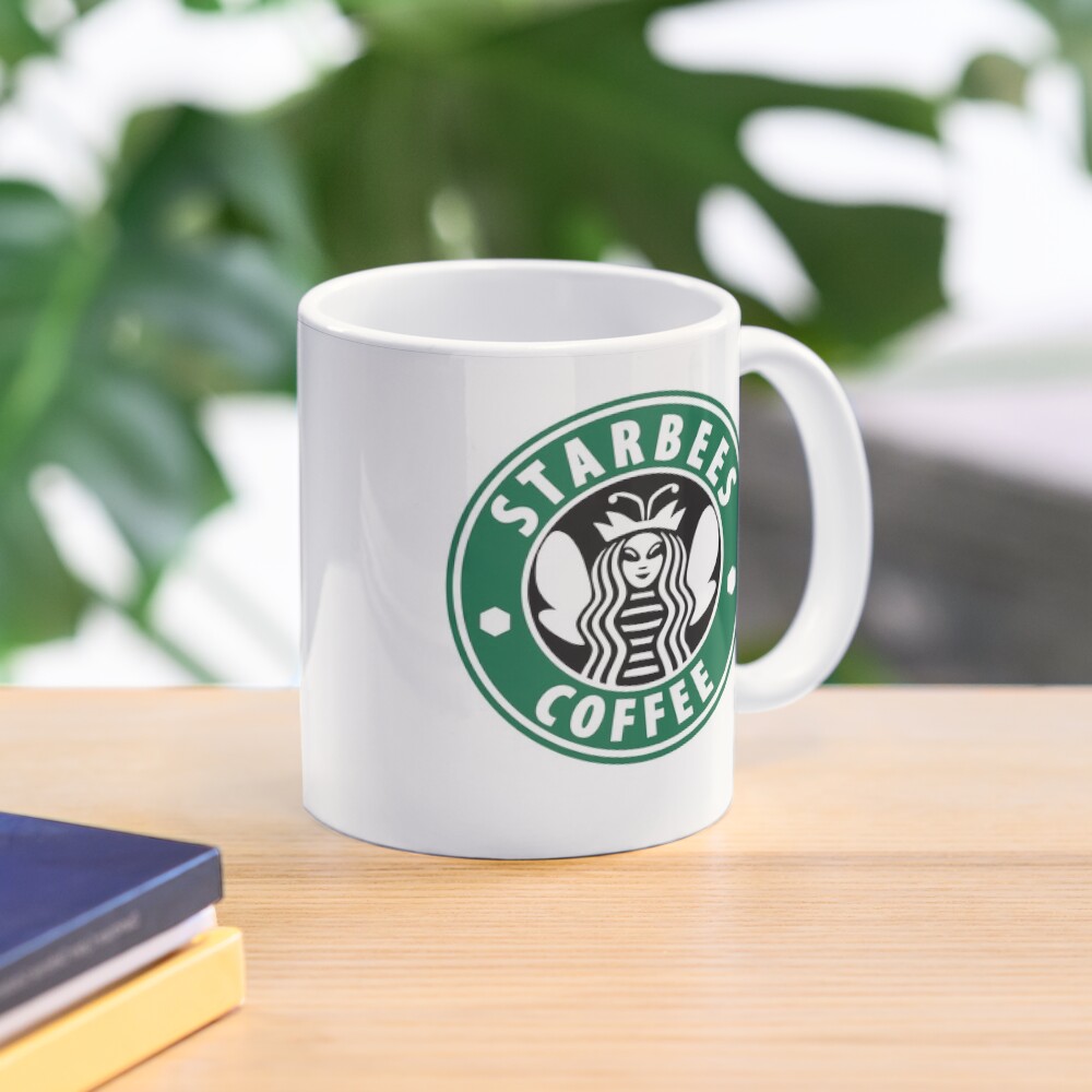 "Starbees Kaffee-Logo" Kaffeebecher von thebeeholder | Redbubble