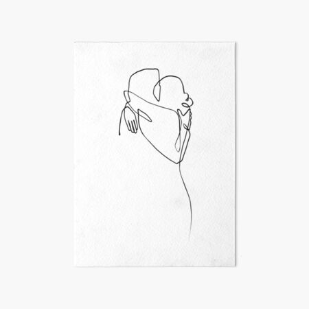"Love Hug - Line Art" Art Board Print for Sale by TheRedFinch | Redbubble