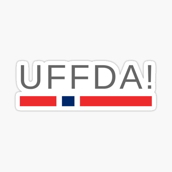 "Uffda Norway" Sticker for Sale by tshirtsnorway | Redbubble