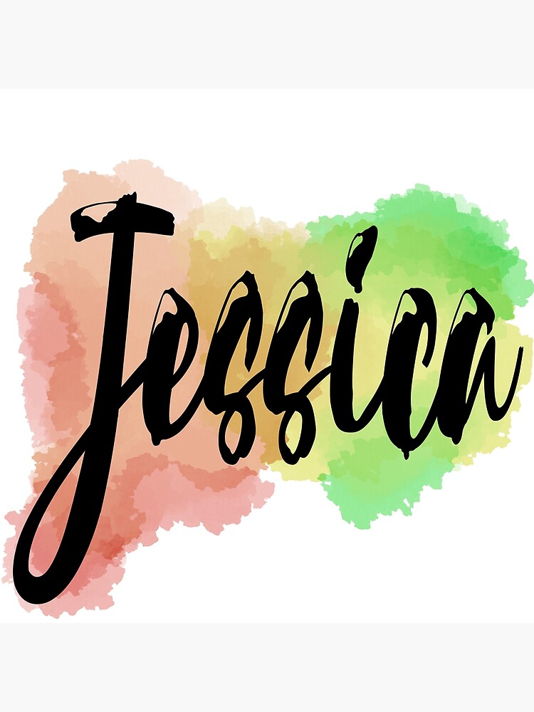 "Jessica Watercolour name" Canvas Print for Sale by Arhia | Redbubble
