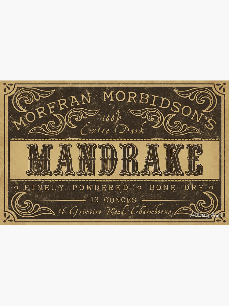 "Mandrake Potion Label" Sticker for Sale by periwinklepaint | Redbubble