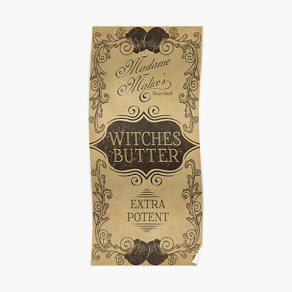"Witches' Butter Potion Label" Poster by periwinklepaint | Redbubble
