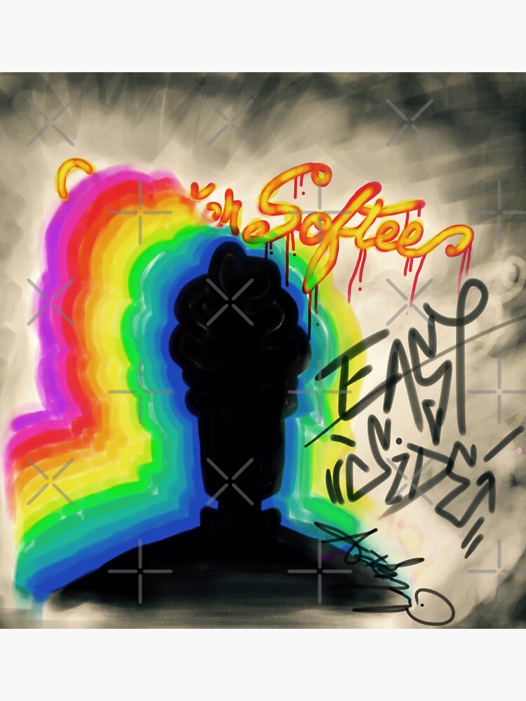 "mr. softy " Sticker for Sale by ariLarosdesign | Redbubble