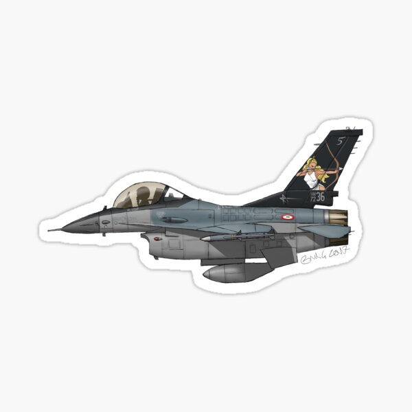 "Lockheed Martin F-16A ADV Fighting Falcon" Sticker for Sale by ...