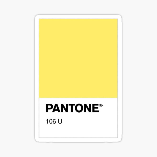 "106 U Pantone" Sticker for Sale by pantoney | Redbubble