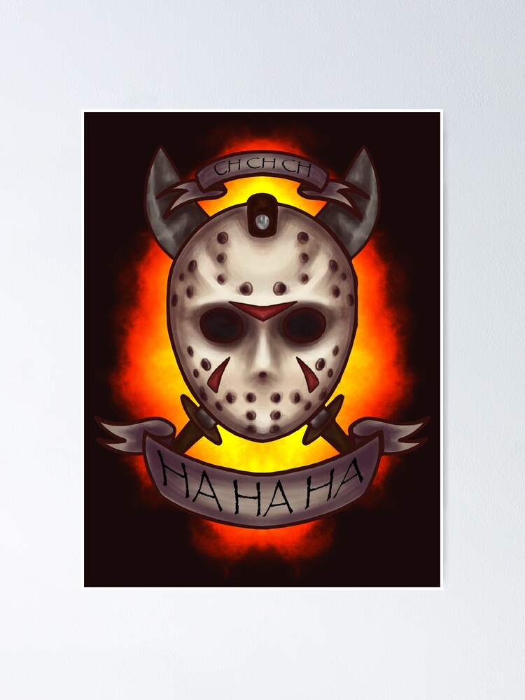 "Jason voor.hees-friday 13th mask" Poster by BoasArt | Redbubble