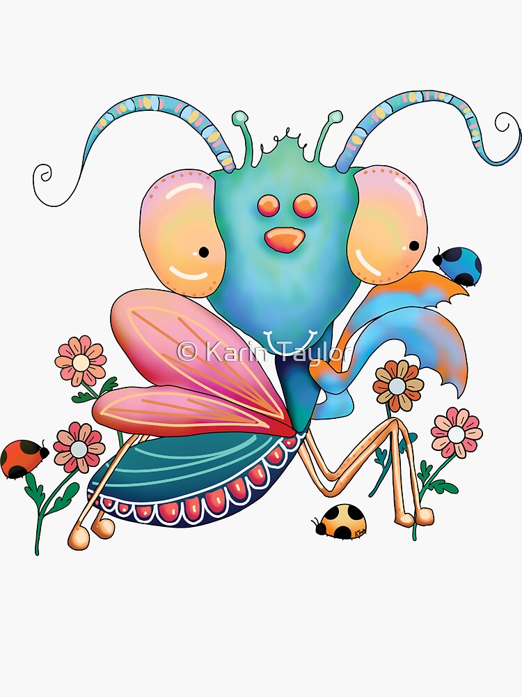 "Praying Mantis" Sticker by karin | Redbubble