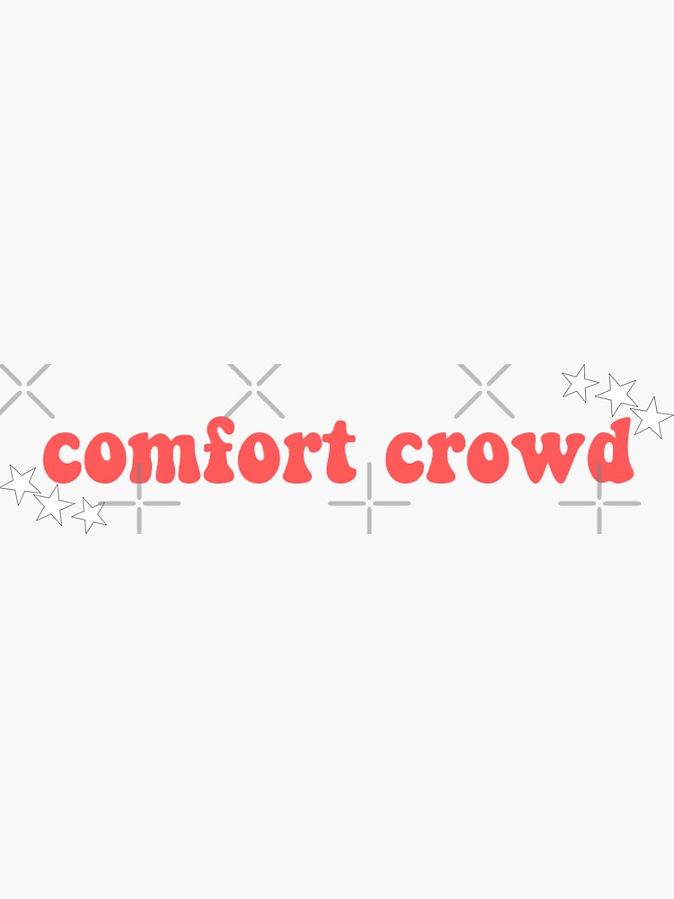 "Comfort Crowd with White Stars" Sticker for Sale by mhj5503 | Redbubble