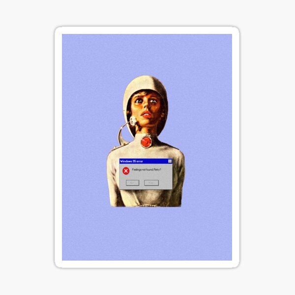 "Feelings Not Found" Sticker for Sale by Lintwood | Redbubble