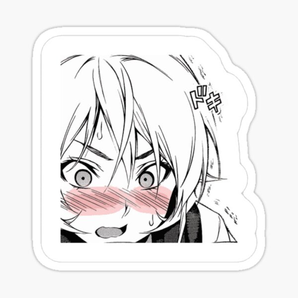 "blushing" Sticker by loramaee | Redbubble