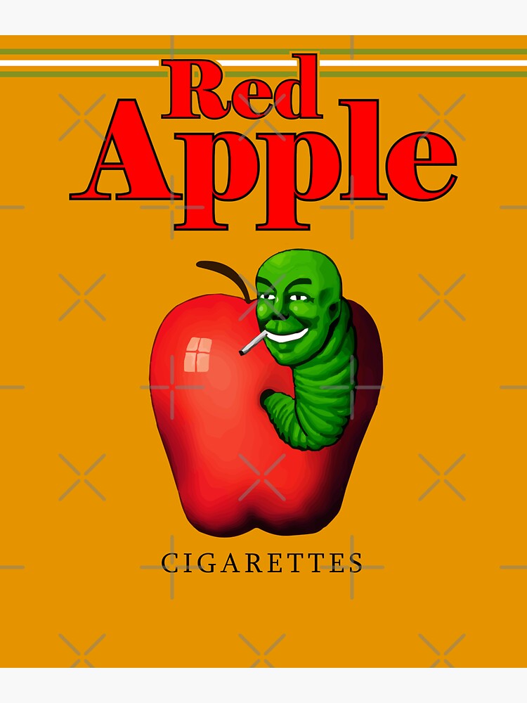 "Red Apple Cigarettes" Sticker for Sale by breh-art | Redbubble