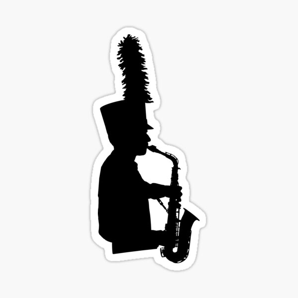 "Marching Band Alto Saxophone" Sticker for Sale by Vistascribe | Redbubble