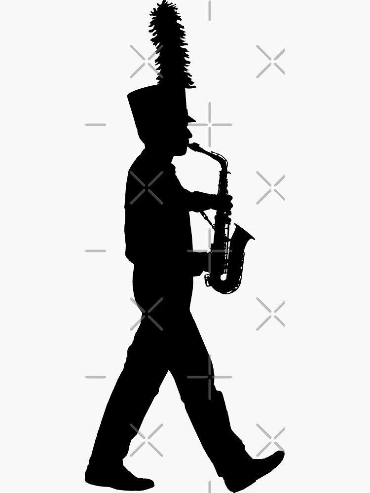 "Marching Alto Saxophone" Sticker for Sale by Vistascribe | Redbubble