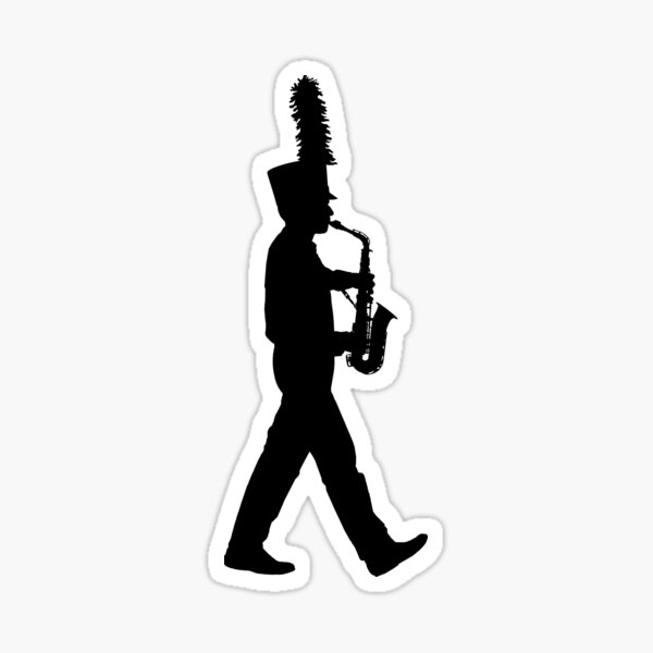 "Marching Alto Saxophone" Sticker for Sale by Vistascribe | Redbubble