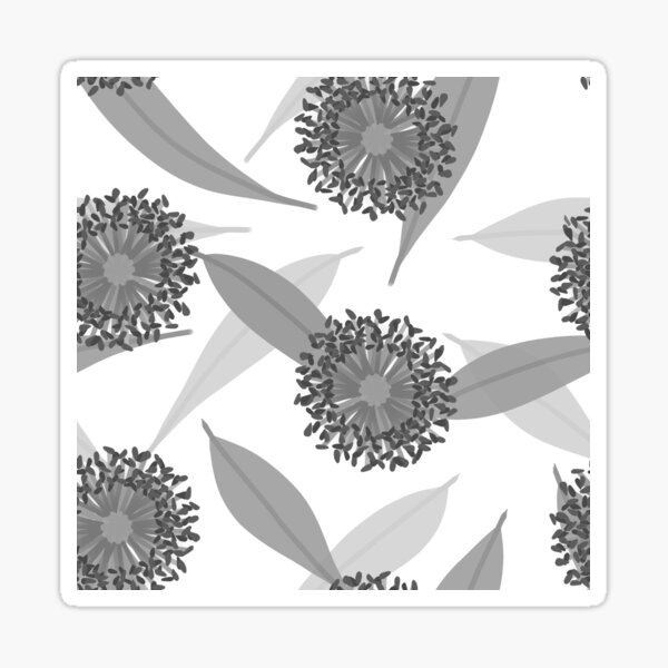 "B&W Australian Flora" Sticker by wellingtonboot | Redbubble