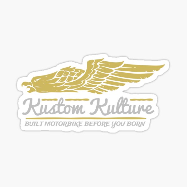 "kustom kulture vintage motorcycles retro eagle motor" Sticker by ...