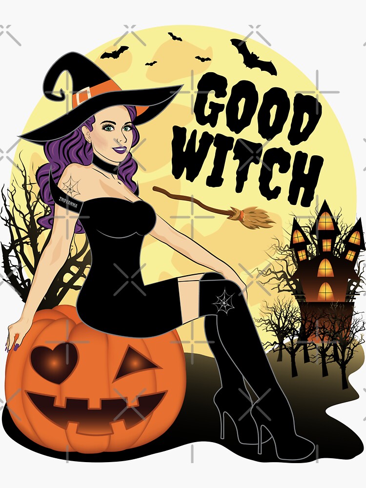 "Good Witch Halloween Funny Halloween Witch Costume" Sticker by ...