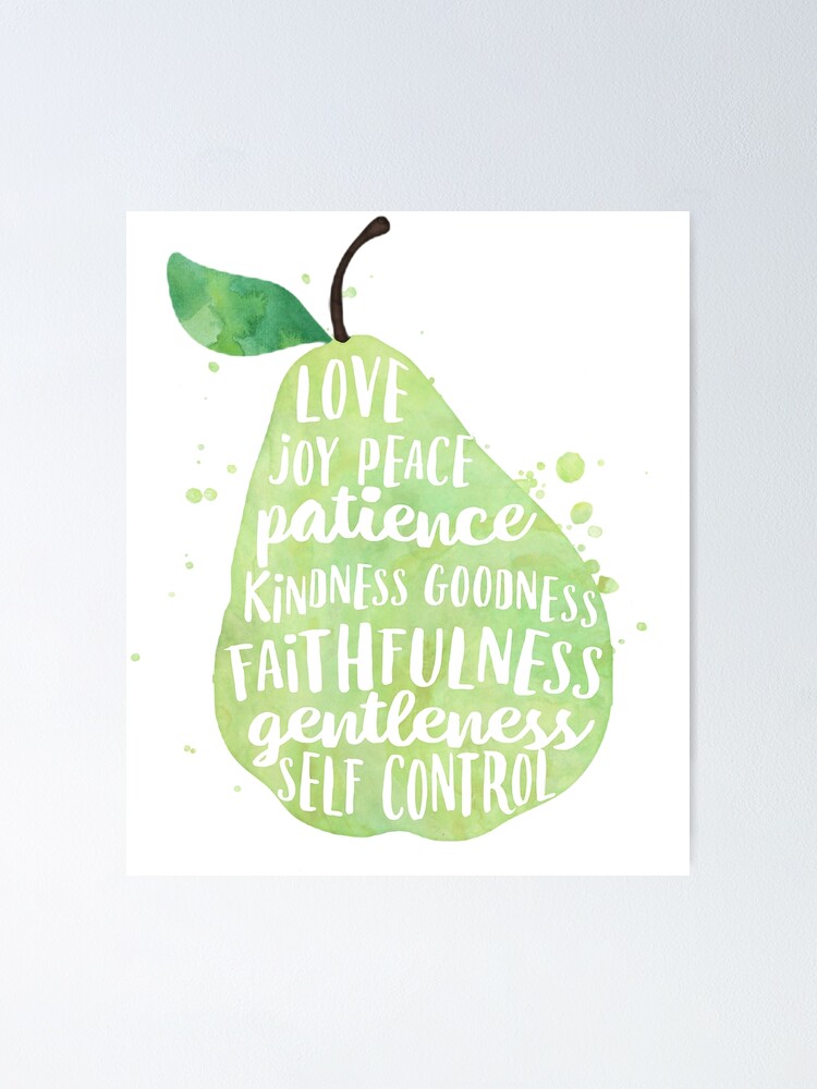 "Fruit of the spirit watercolor pear" Poster for Sale by SouthPrints ...